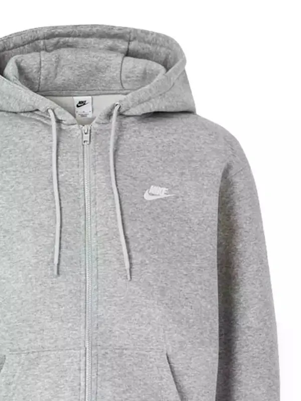 Nike Logo-embroidered Zip-up Hoodie