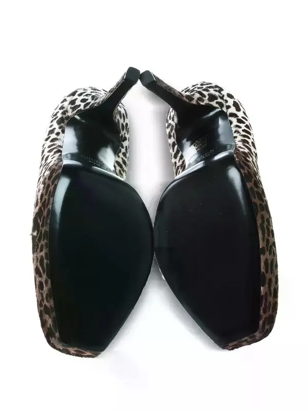 Gucci 135mm Leopard-print Pumps
