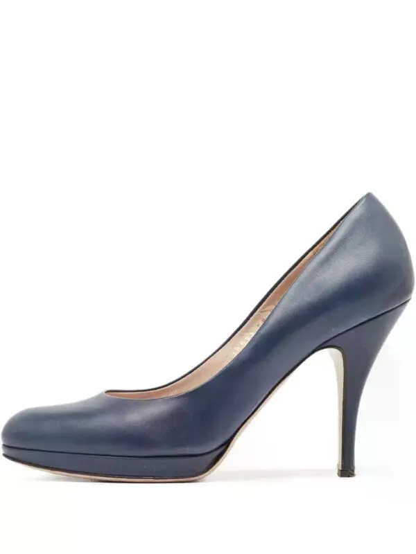 FERRAGAMO 110mm Leather Platform Pumps