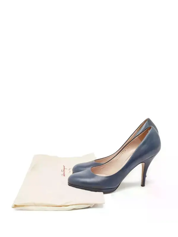 FERRAGAMO 110mm Leather Platform Pumps