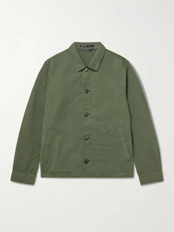 Sunspel Cotton And Linen-blend Field Jacket