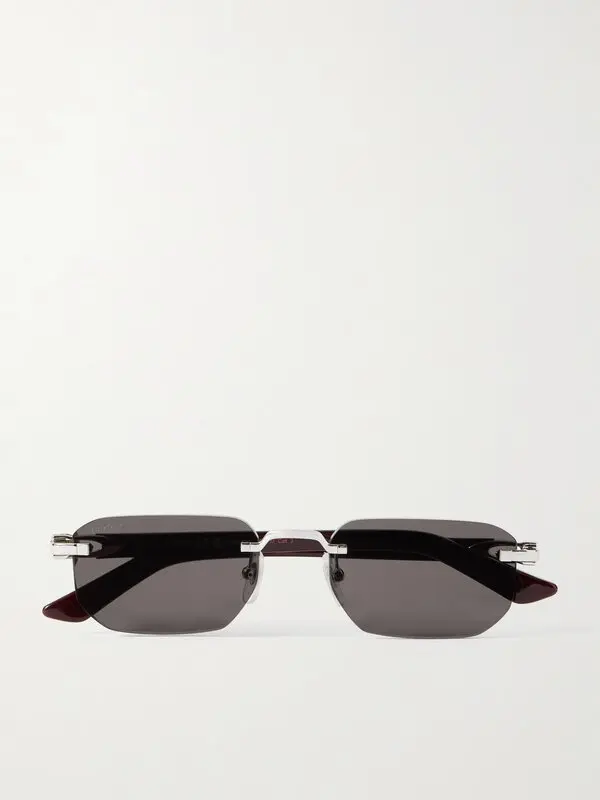 CARTIER Signature C Square-frame Sunglasses - Silver