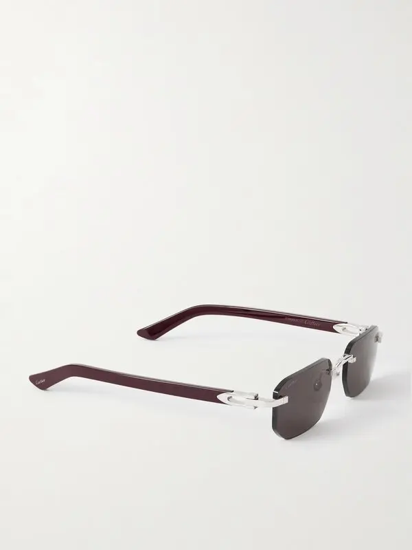 Cartier Signature C Square-frame Sunglasses - Silver