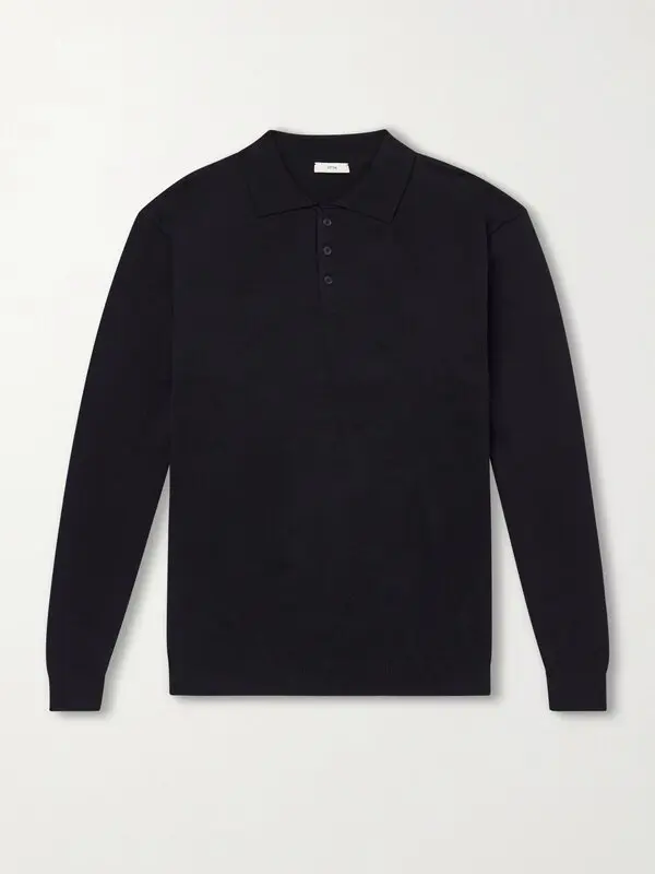 ATON Cotton-blend Polo Sweater