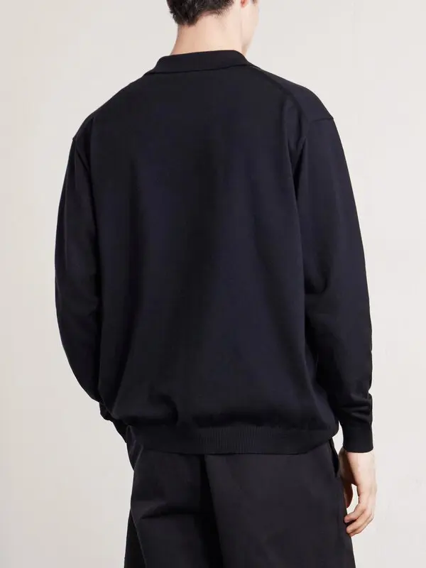 ATON Cotton-blend Polo Sweater