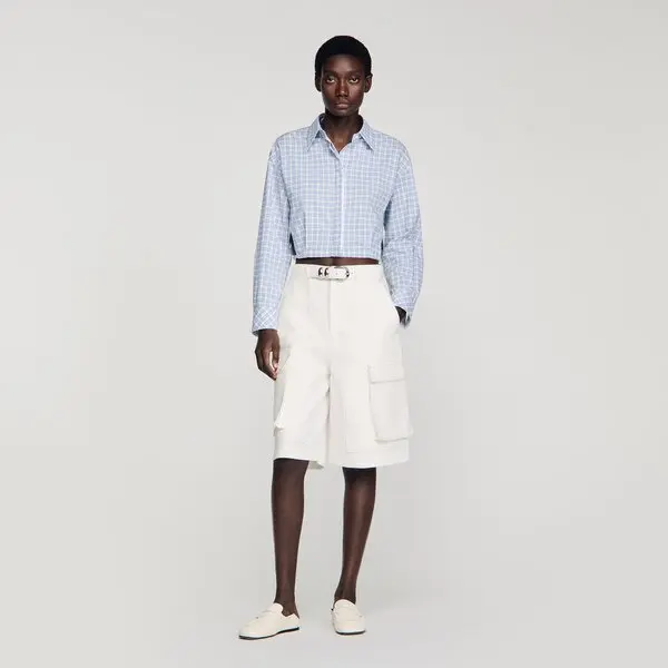 Sandro Wide-leg Bermuda Shorts