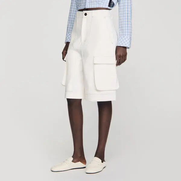 Sandro Wide-leg Bermuda Shorts