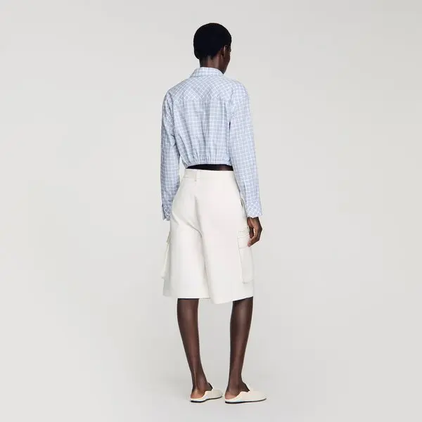 Sandro Wide-leg Bermuda Shorts