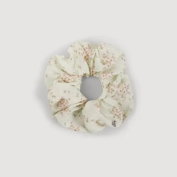 Sandro Floral Print Scrunchie - Pink / Green