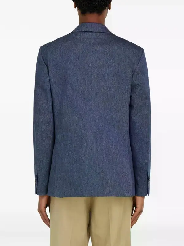 FERRAGAMO Single Breasted Denim Blazer