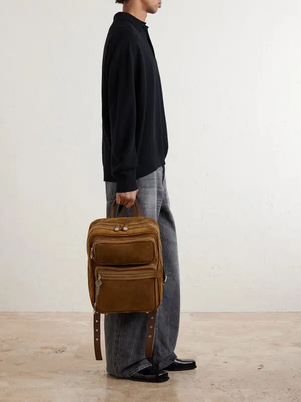 Acne Studios Camero Gym Suede Backpack