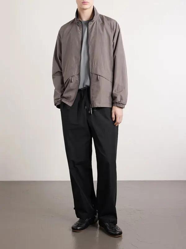 ATON Reversible Checked Silk-taffeta Jacket