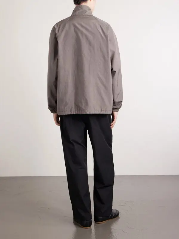 ATON Reversible Checked Silk-taffeta Jacket