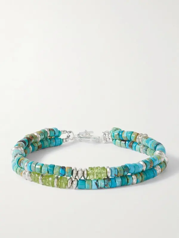 PEYOTE BIRD Cedar Double Sonoran Sterling Silver Bracelet