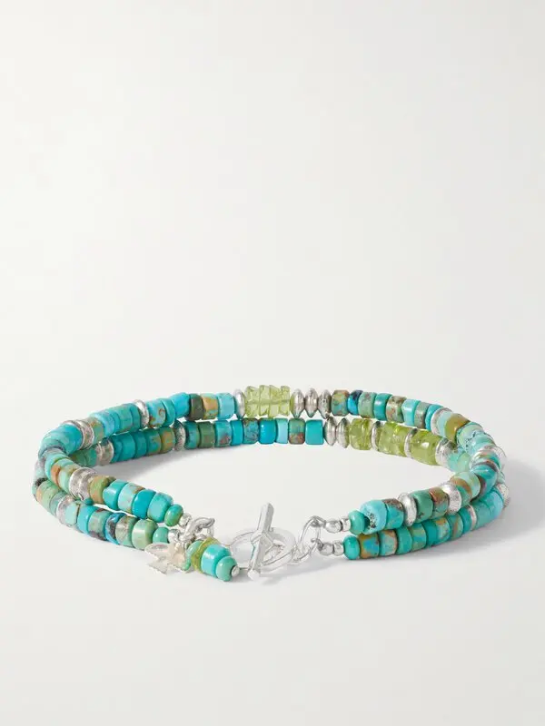 PEYOTE BIRD Cedar Double Sonoran Sterling Silver Bracelet