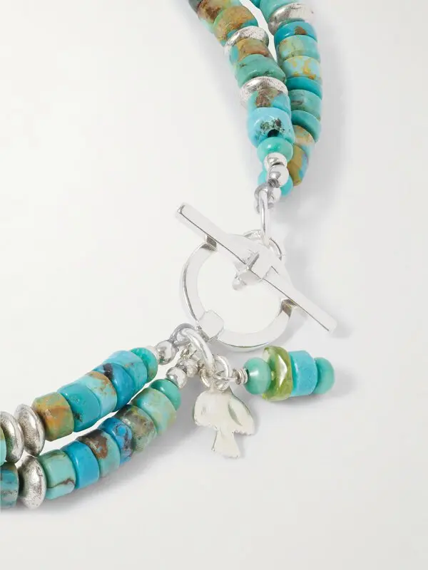 PEYOTE BIRD Cedar Double Sonoran Sterling Silver Bracelet