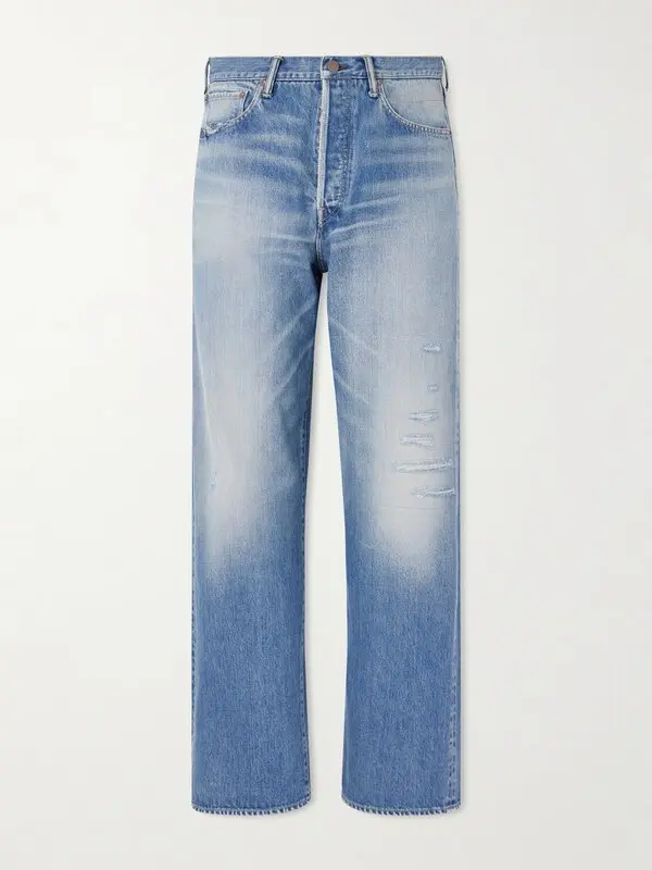 Visvim Social Sculpture 01 Wide-leg Selvedge Jeans - Blue