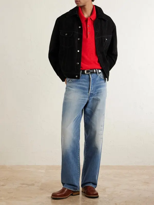 Visvim Social Sculpture 01 Wide-leg Selvedge Jeans - Blue