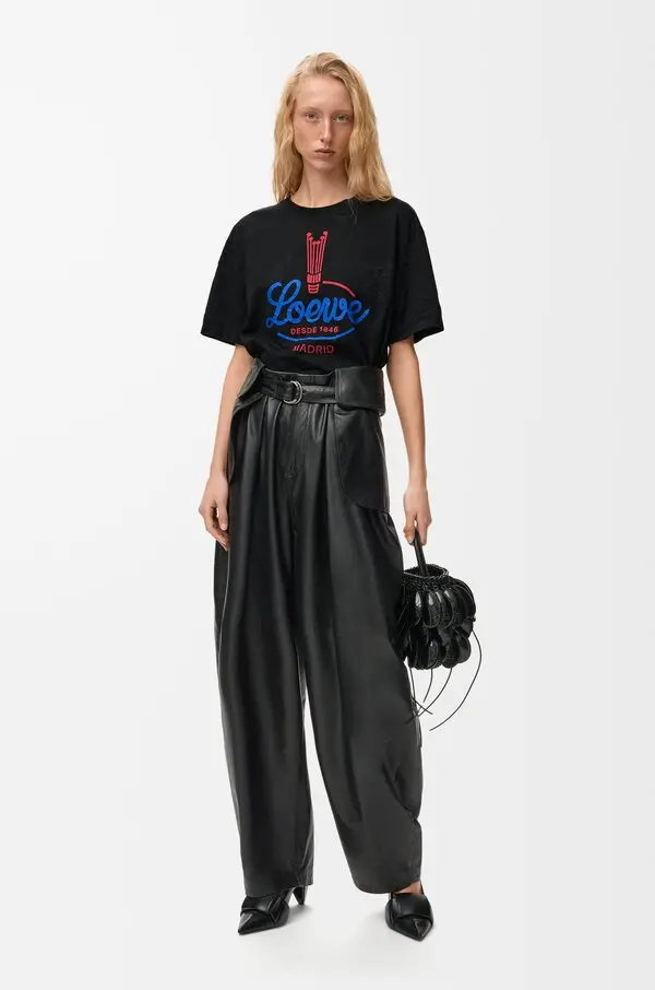 Loewe Cotton Blend T-shirt - Black