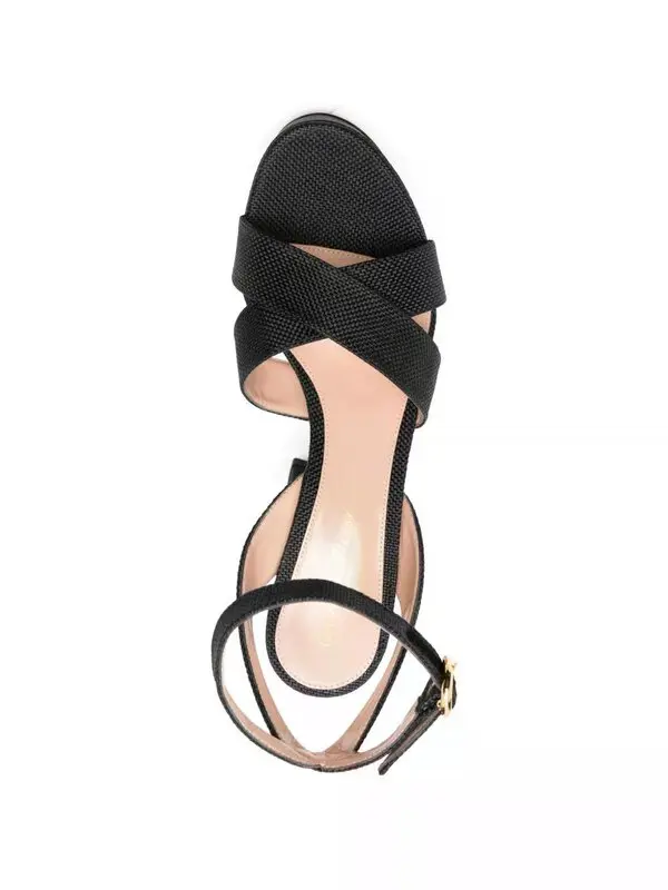 GIANVITO ROSSI Crisscross-strap Platform Sandals - Black