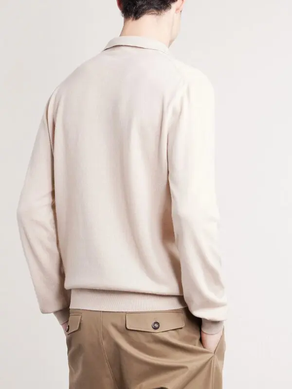 Loro Piana Sergio Cashmere Polo Sweater