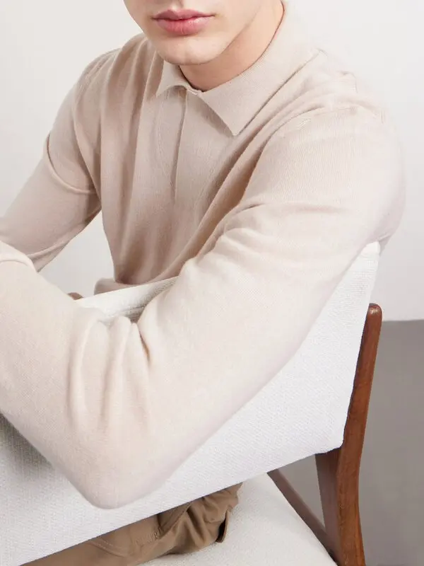 Loro Piana Sergio Cashmere Polo Sweater
