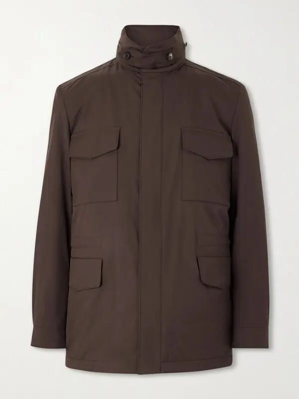 Loro Piana Traveller Windmate® Shell Hooded Field Jacket - Brown