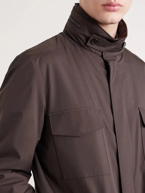 Loro Piana Traveller Windmate® Shell Hooded Field Jacket - Brown