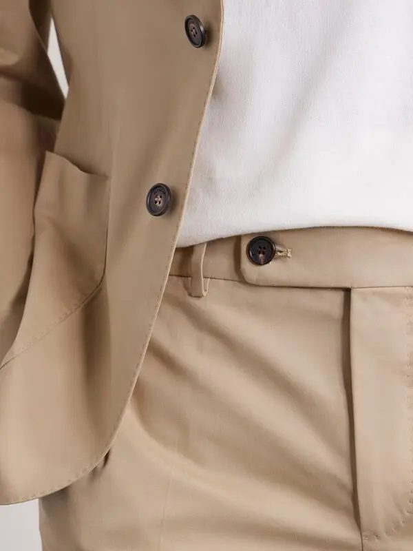 SLOWEAR Tapered Stretch-cotton Trousers