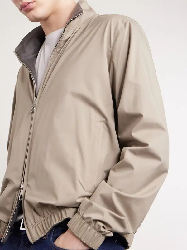 Loro Piana Reversible Windmate® Storm System® Nylon And Cashmere Blouson Jacket - Brown
