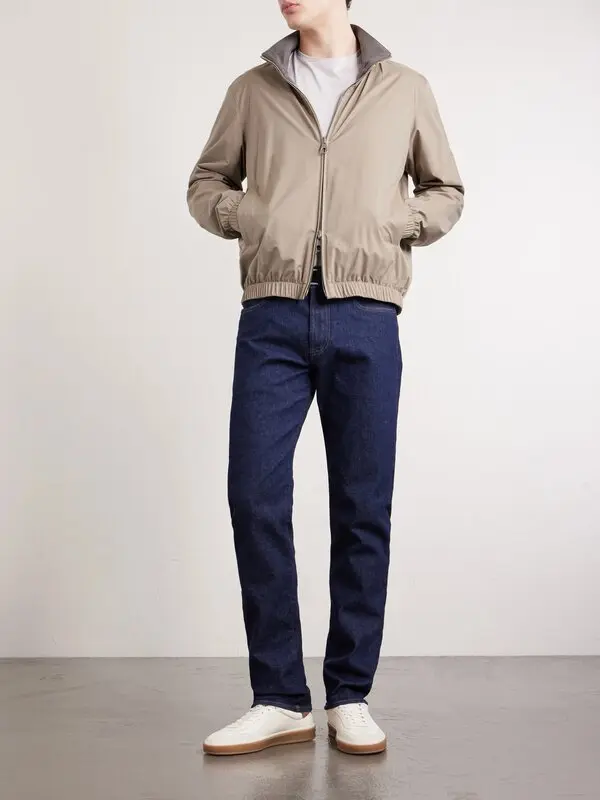 Loro Piana Reversible Windmate® Storm System® Nylon And Cashmere Blouson Jacket - Brown