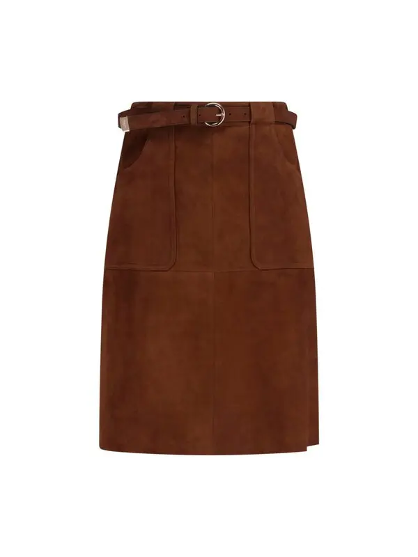 Max Mara Suede Midi Skirt