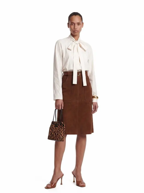 Max Mara Suede Midi Skirt