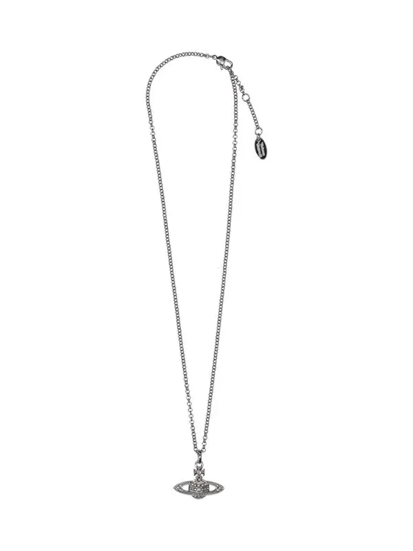 VIVIENNE WESTWOOD Logo Charm Necklace - Black