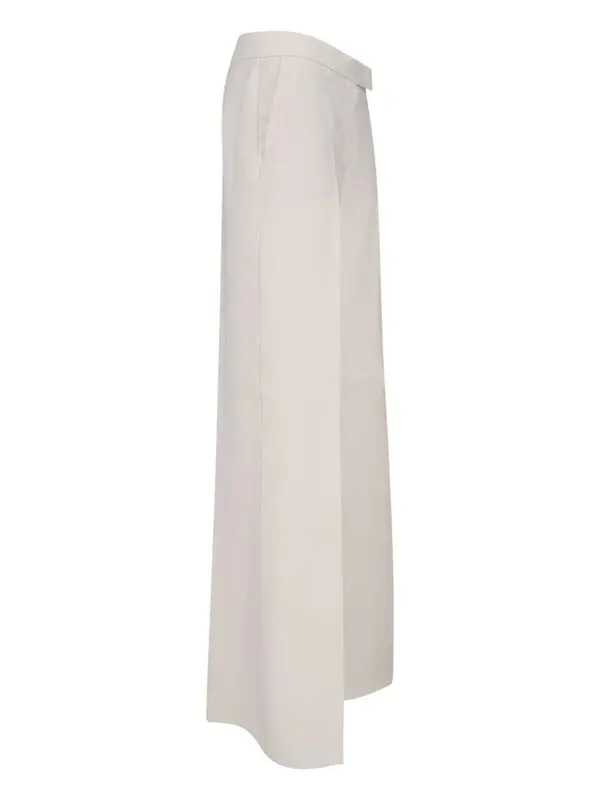 Max Mara Linen Straight Leg Trousers - Beige