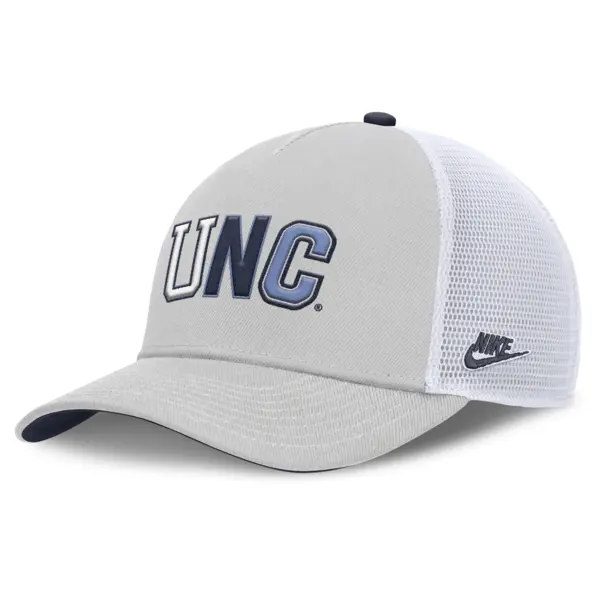 Nike North Carolina Legacy Basketball Rise College Trucker Adjustable Hat - Grey