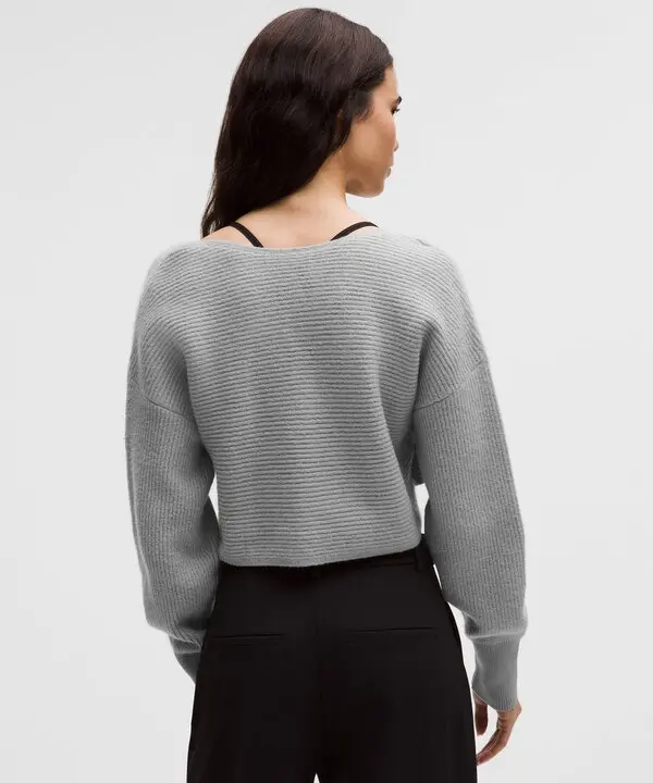 Lululemon Brushed Cotton Reversible Crossover Sweater