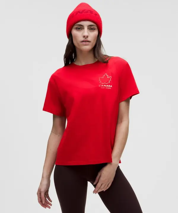 Lululemon Team Canada Cotton Jersey T-shirt - Fiery Red