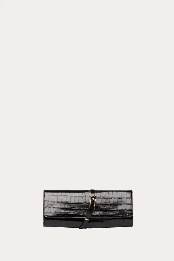 LIFFNER Belted Croc-effect Clutch