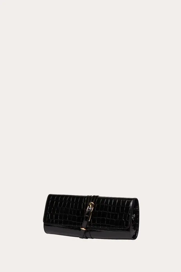 LIFFNER Belted Croc-effect Clutch