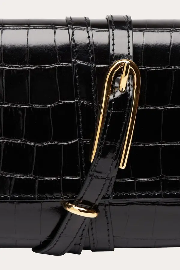 LIFFNER Belted Croc-effect Clutch