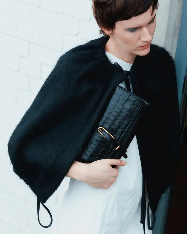 LIFFNER Belted Croc-effect Clutch