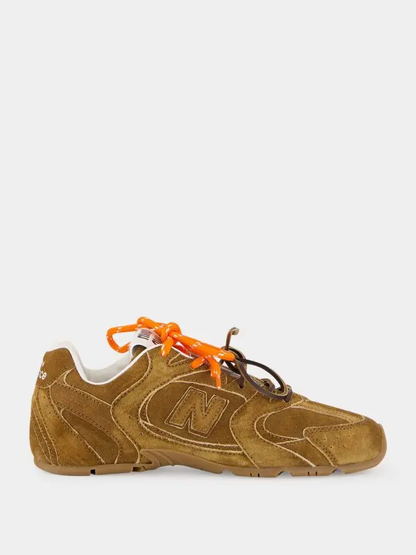 Miu Miu X New Balance 530 Sl Suede Sneakers - Brown