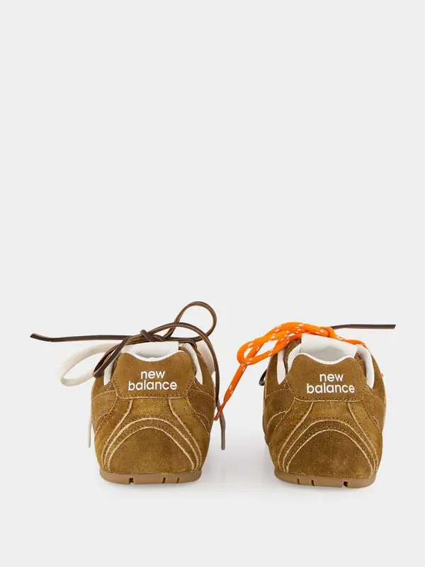 Miu Miu X New Balance 530 Sl Suede Sneakers - Brown