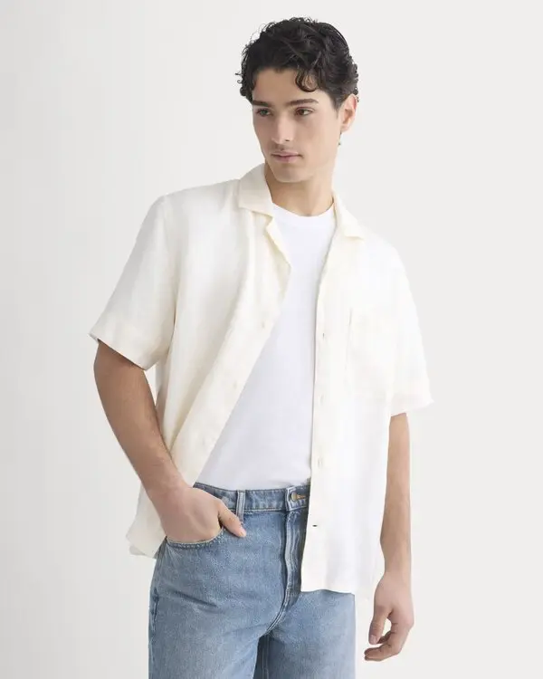 Everlane Linen Resort Shirt - Bone