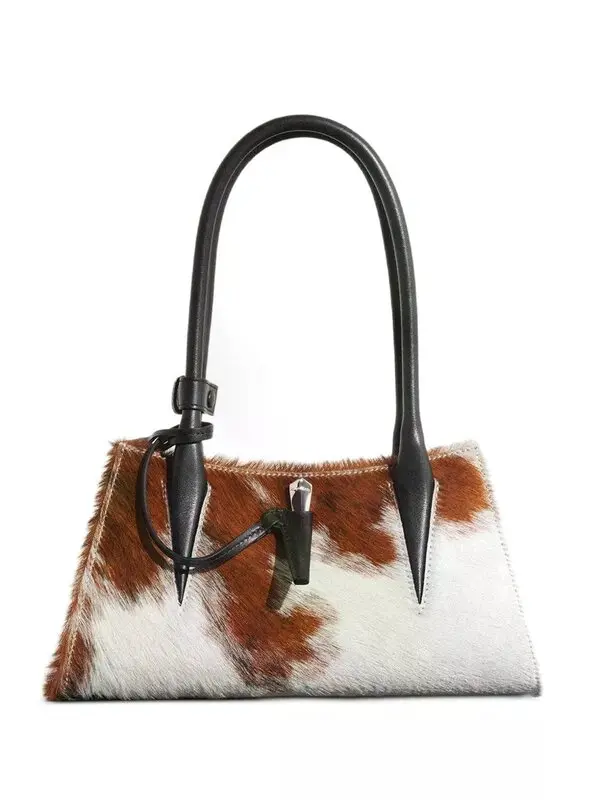 MUGLER Print Shoulder Bag - Brown