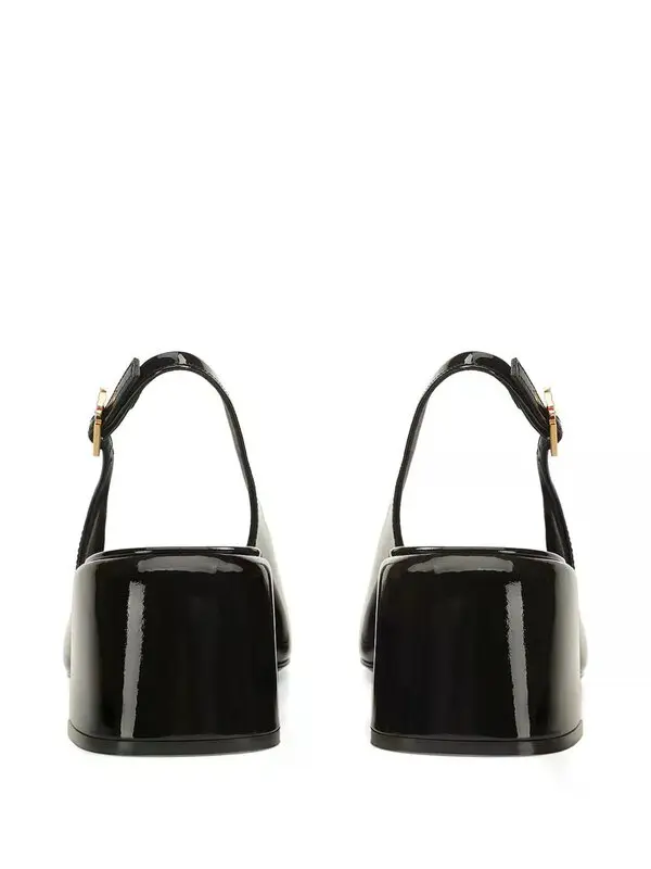 SERGIO ROSSI Convex Leather Sandals