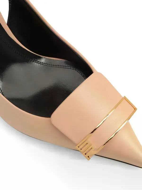 SERGIO ROSSI Buckle Sling-back Pumps - Neutrals