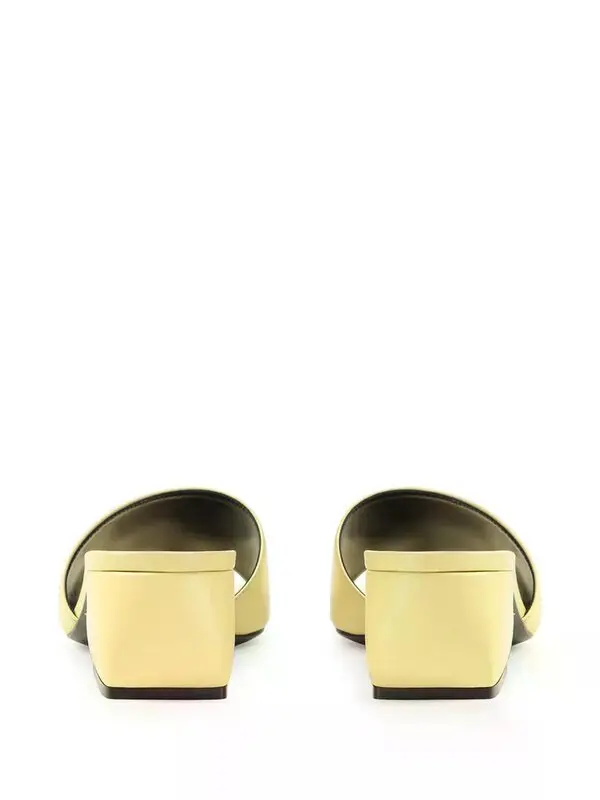 SERGIO ROSSI Leather Sandals - Yellow