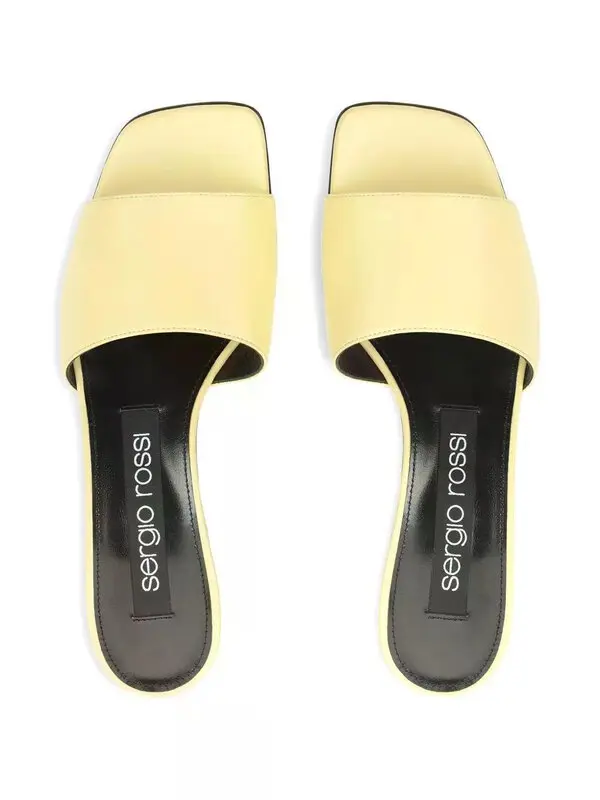 SERGIO ROSSI Leather Sandals - Yellow